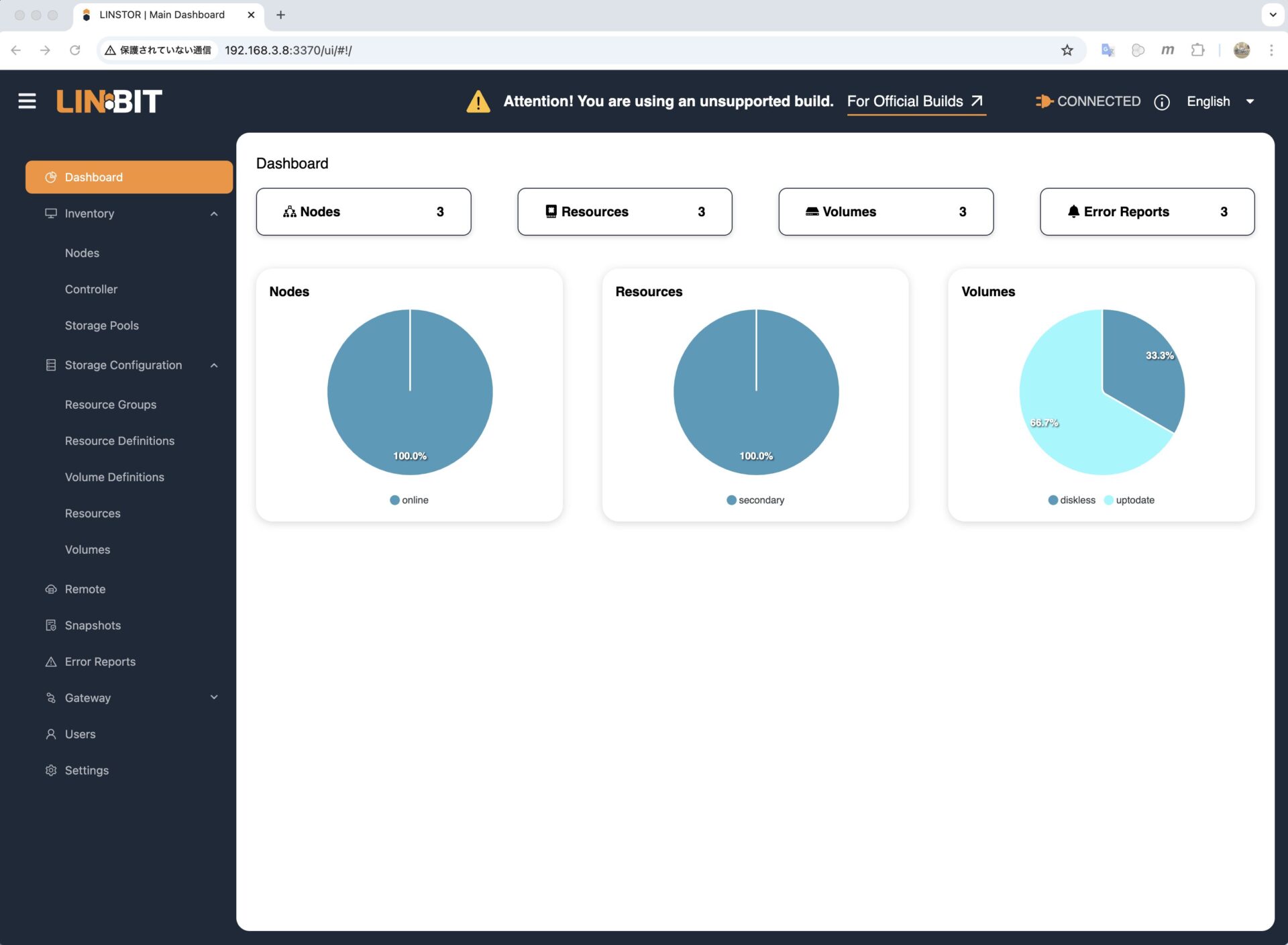 LINSTOR GUIを使ってみる | DRBD Tech Info